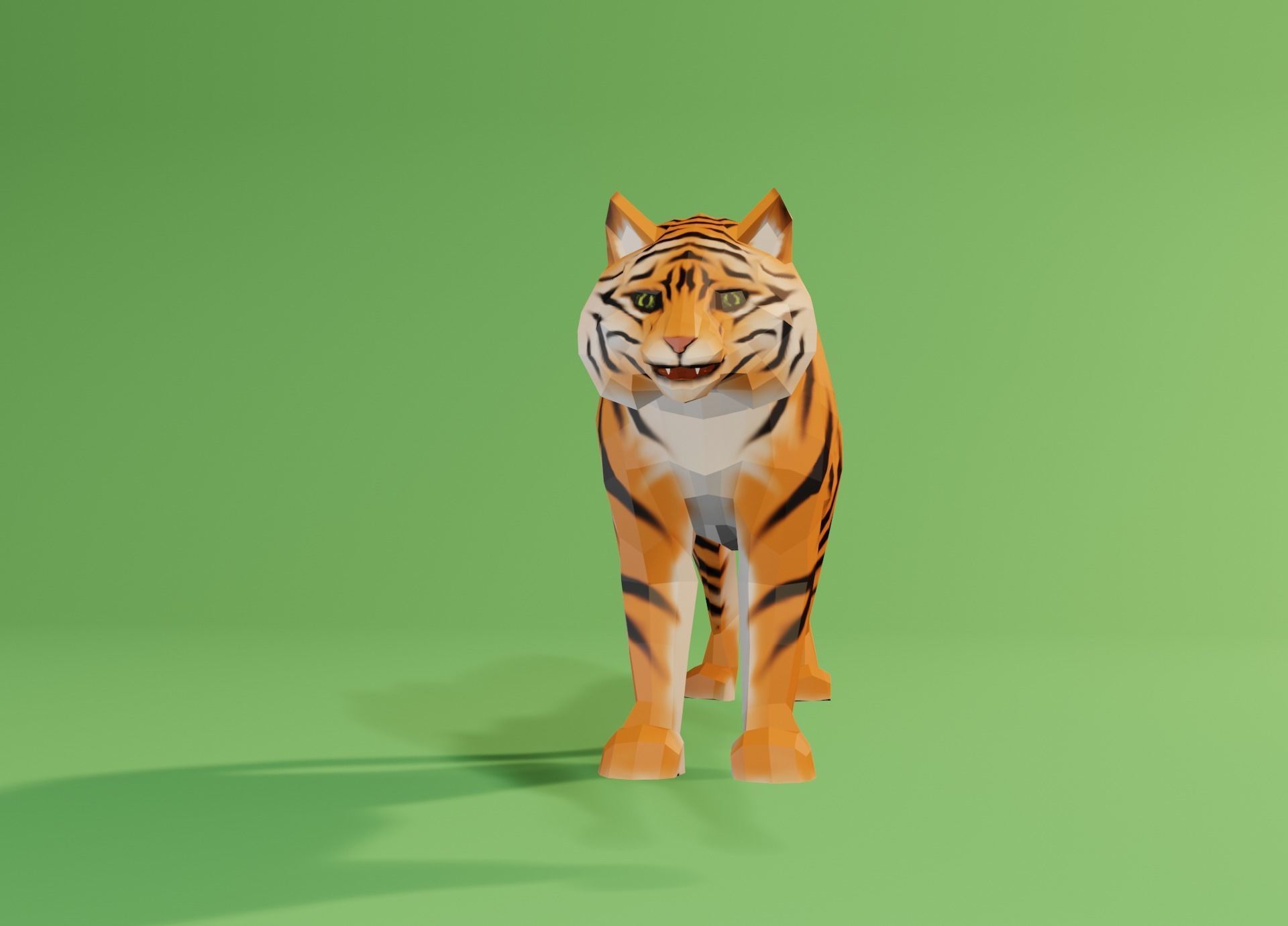 3D model Low Poly Tiger VR / AR / low-poly rigged animated | CGTrader