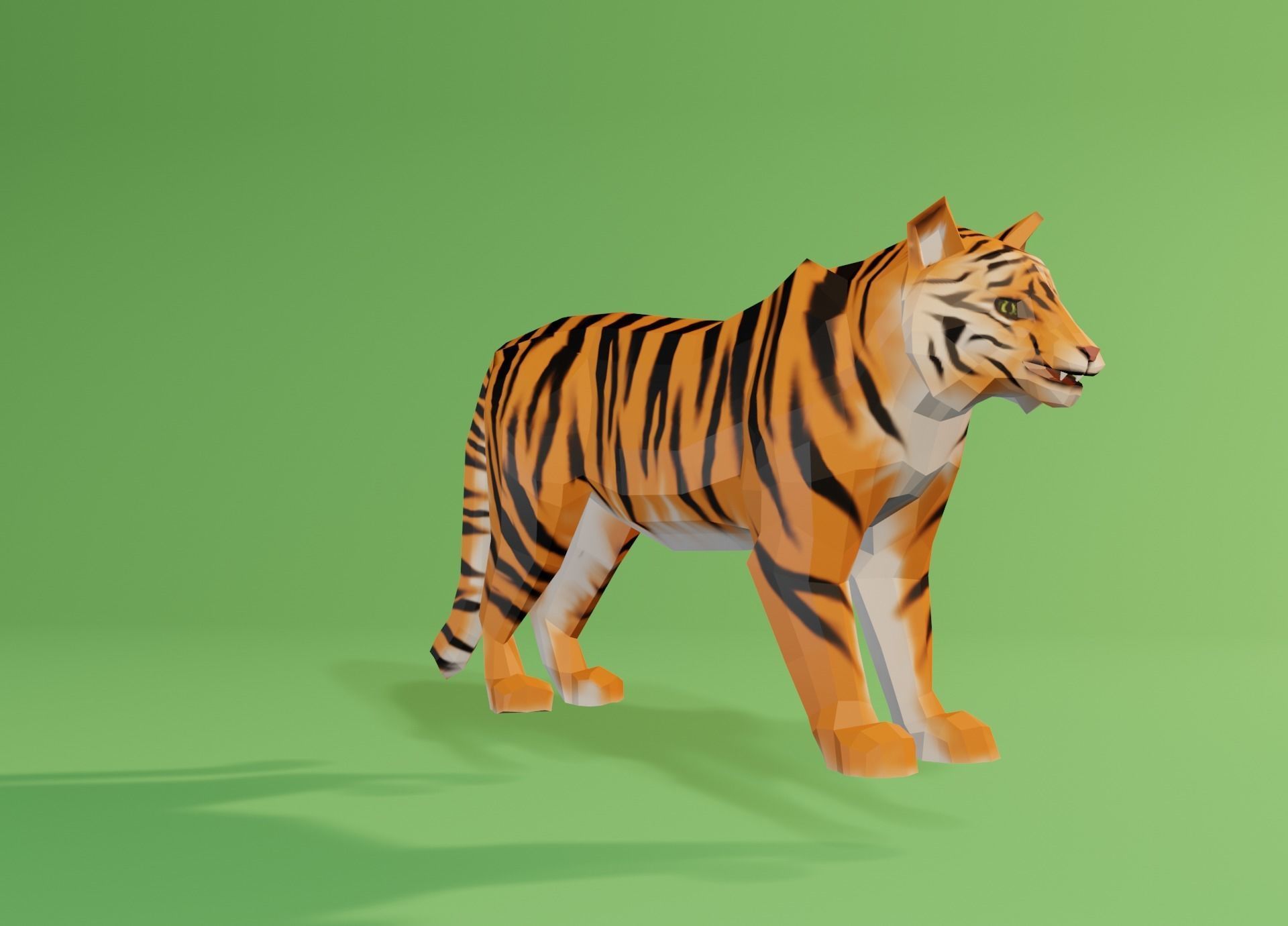 3D model Low Poly Tiger VR / AR / low-poly rigged animated | CGTrader