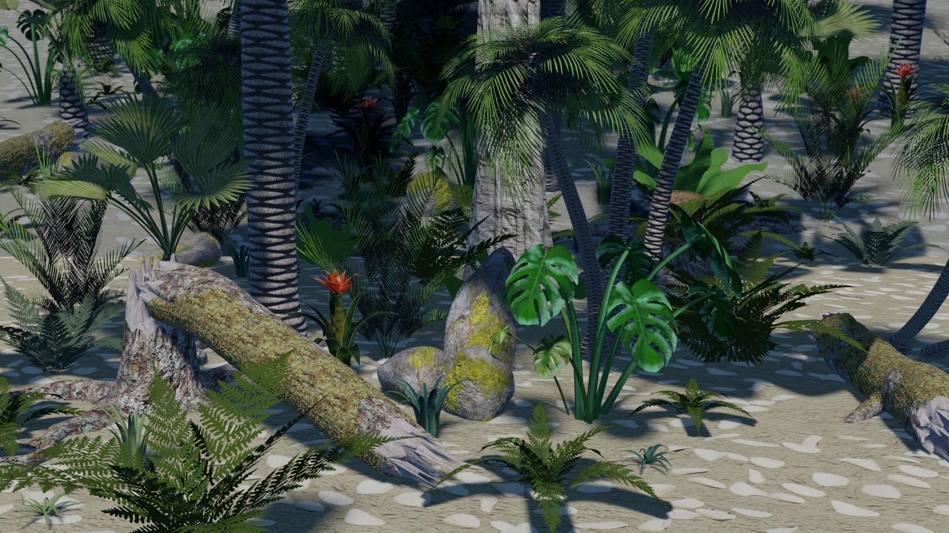 3D model Tropical jungle pack VR / AR / low-poly | CGTrader