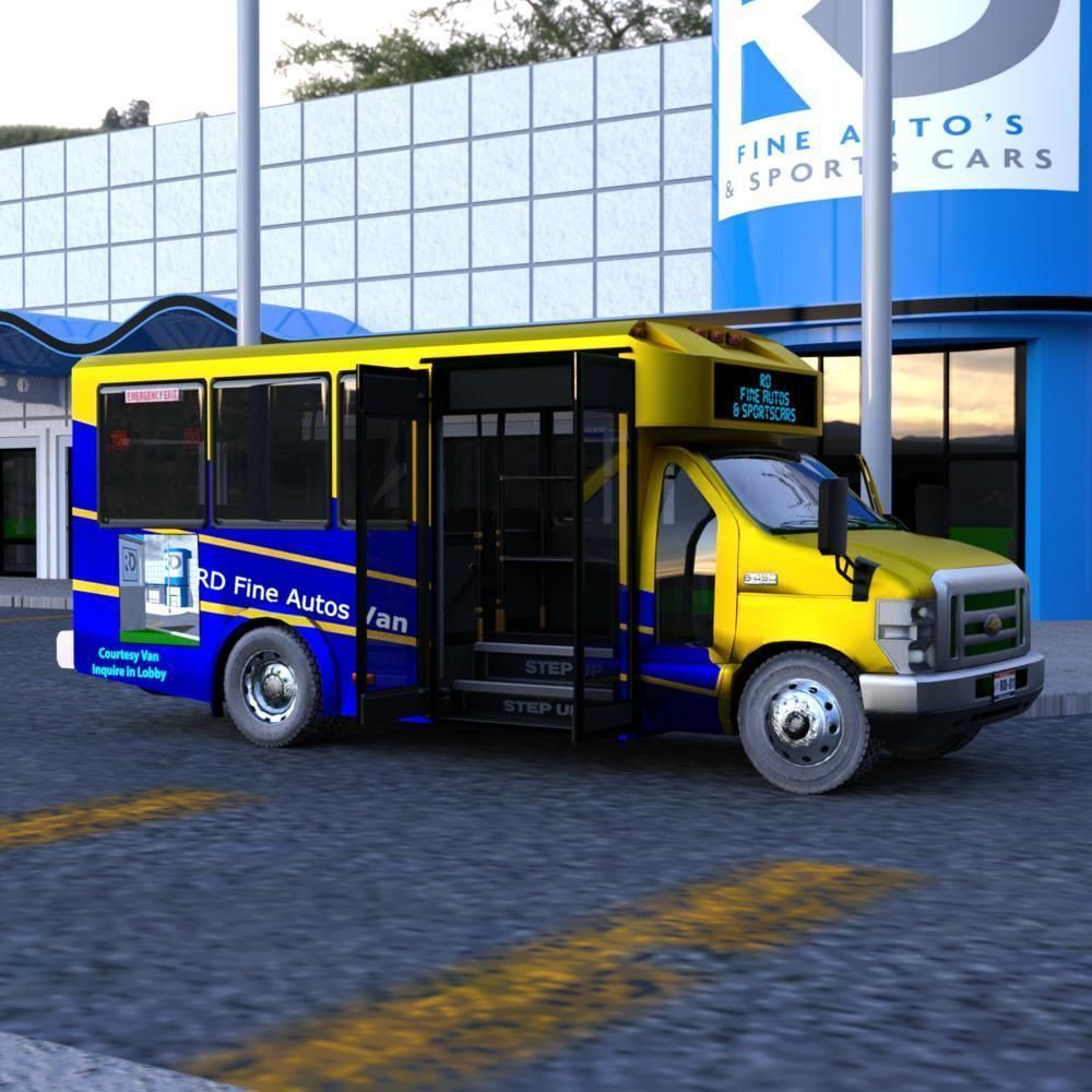 Shuttle Bus model in mutiple formats 3D model rigged | CGTrader