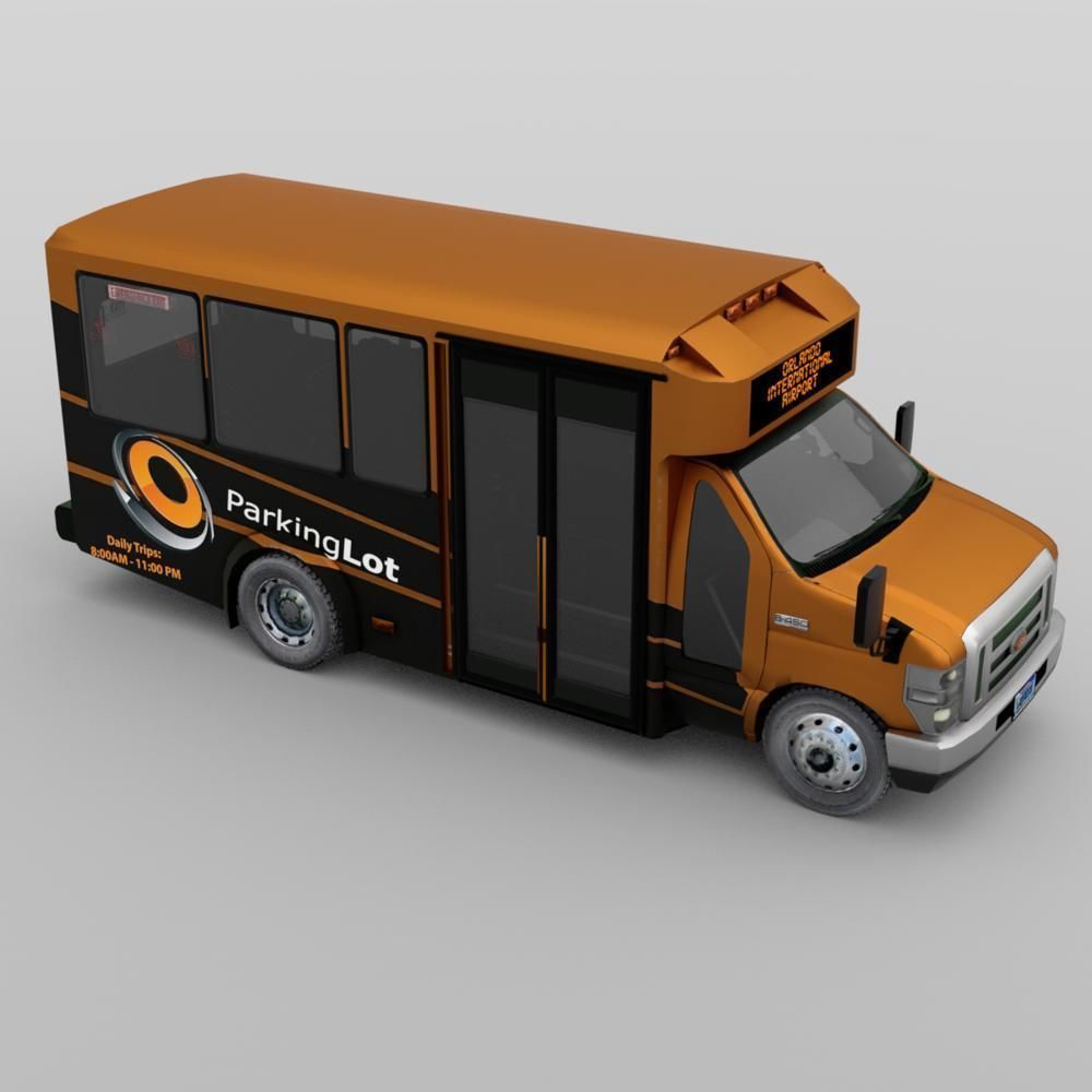 Shuttle Bus model in mutiple formats 3D model rigged | CGTrader