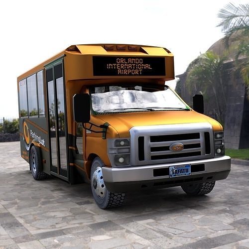 Shuttle Bus model in mutiple formats 3D model rigged | CGTrader