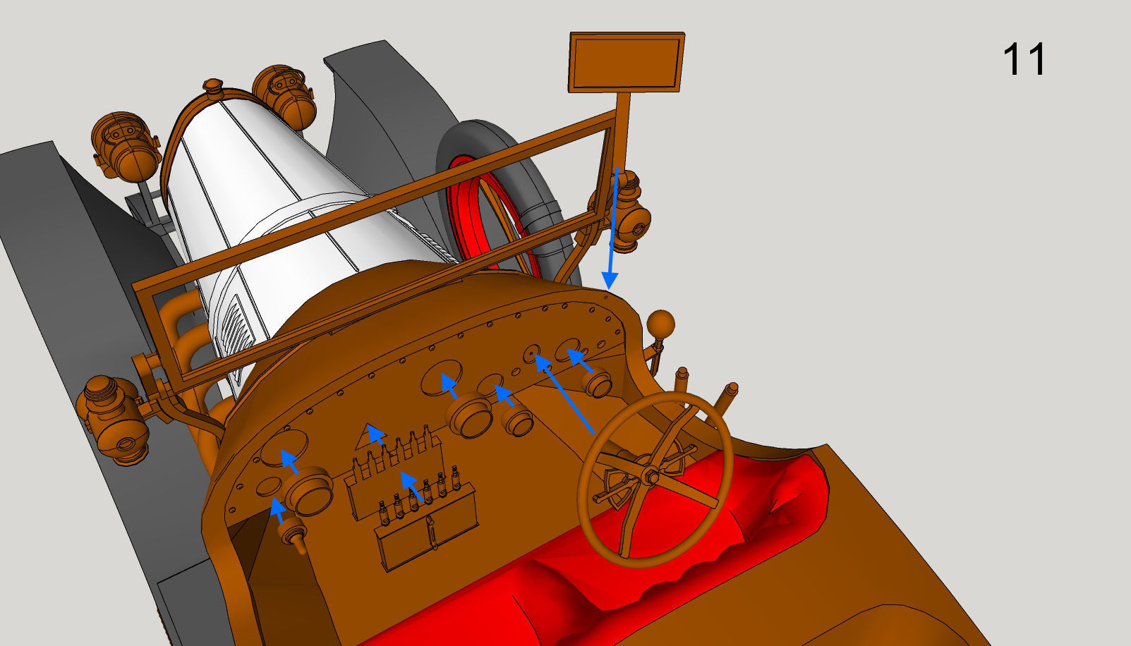 Chitty Chitty Bang Bang car PRINTABLE LOW POLY 3D model 3D printable ...