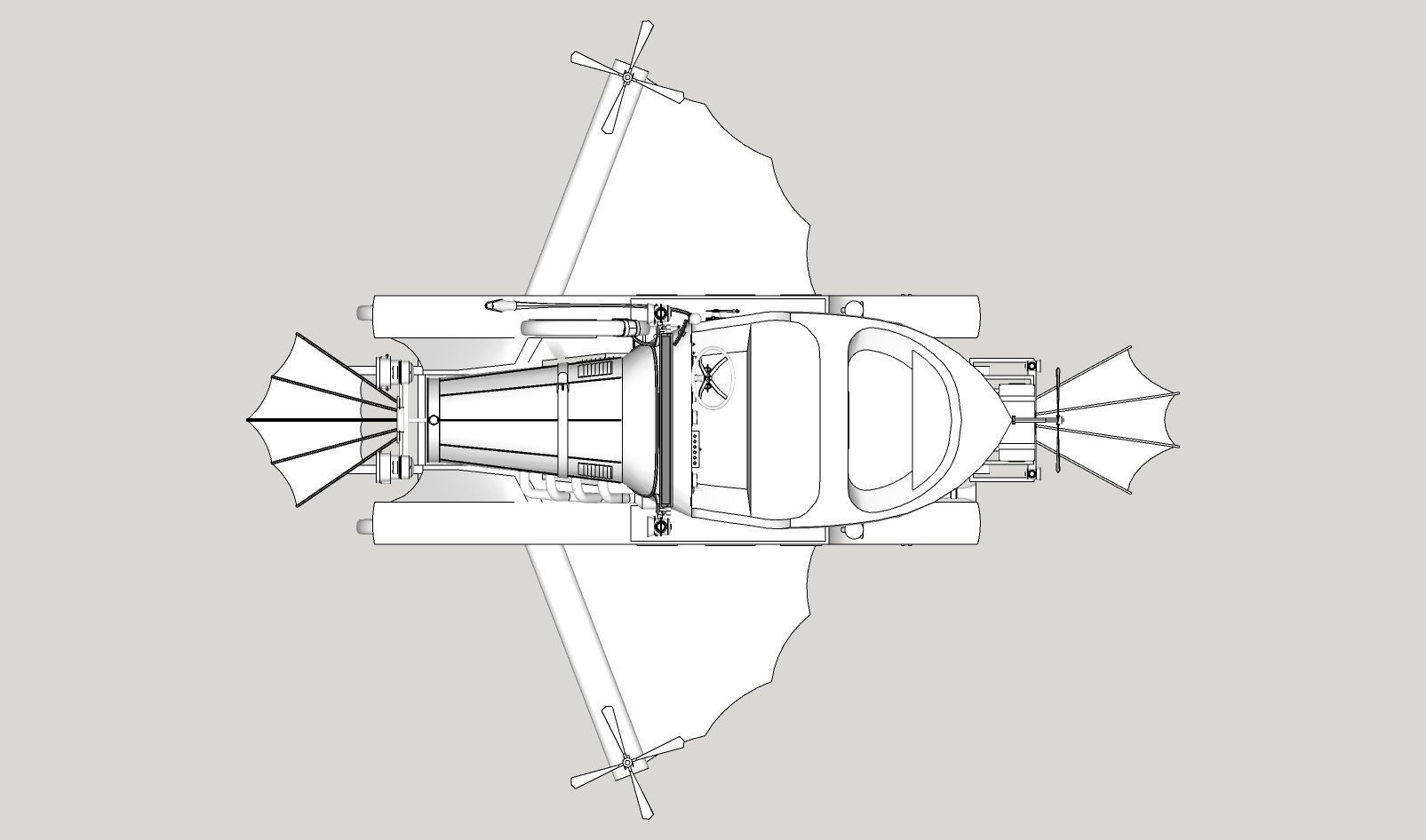 Chitty Chitty Bang Bang car PRINTABLE LOW POLY 3D model 3D printable ...