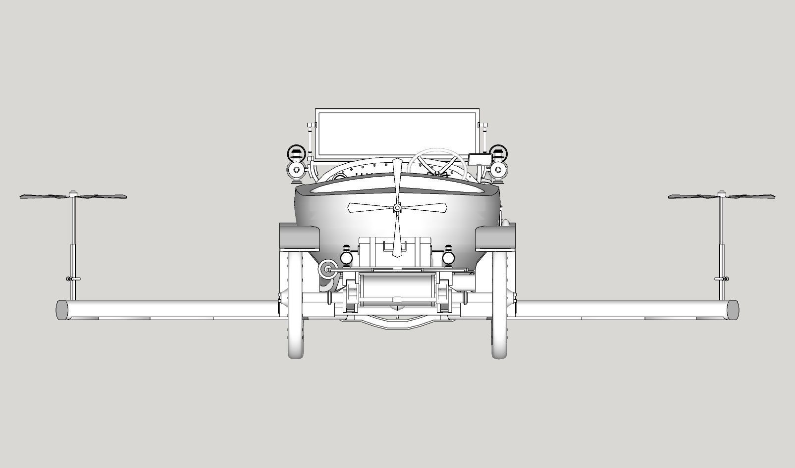 Chitty Chitty Bang Bang car PRINTABLE LOW POLY 3D model 3D printable ...