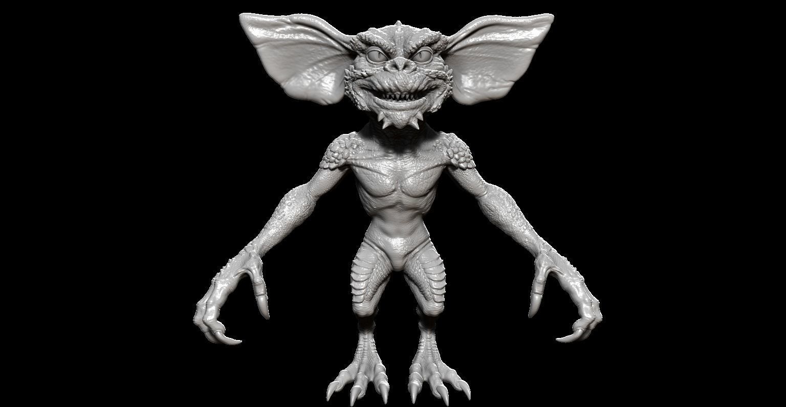 Gremlin statue 3D model rigged | CGTrader