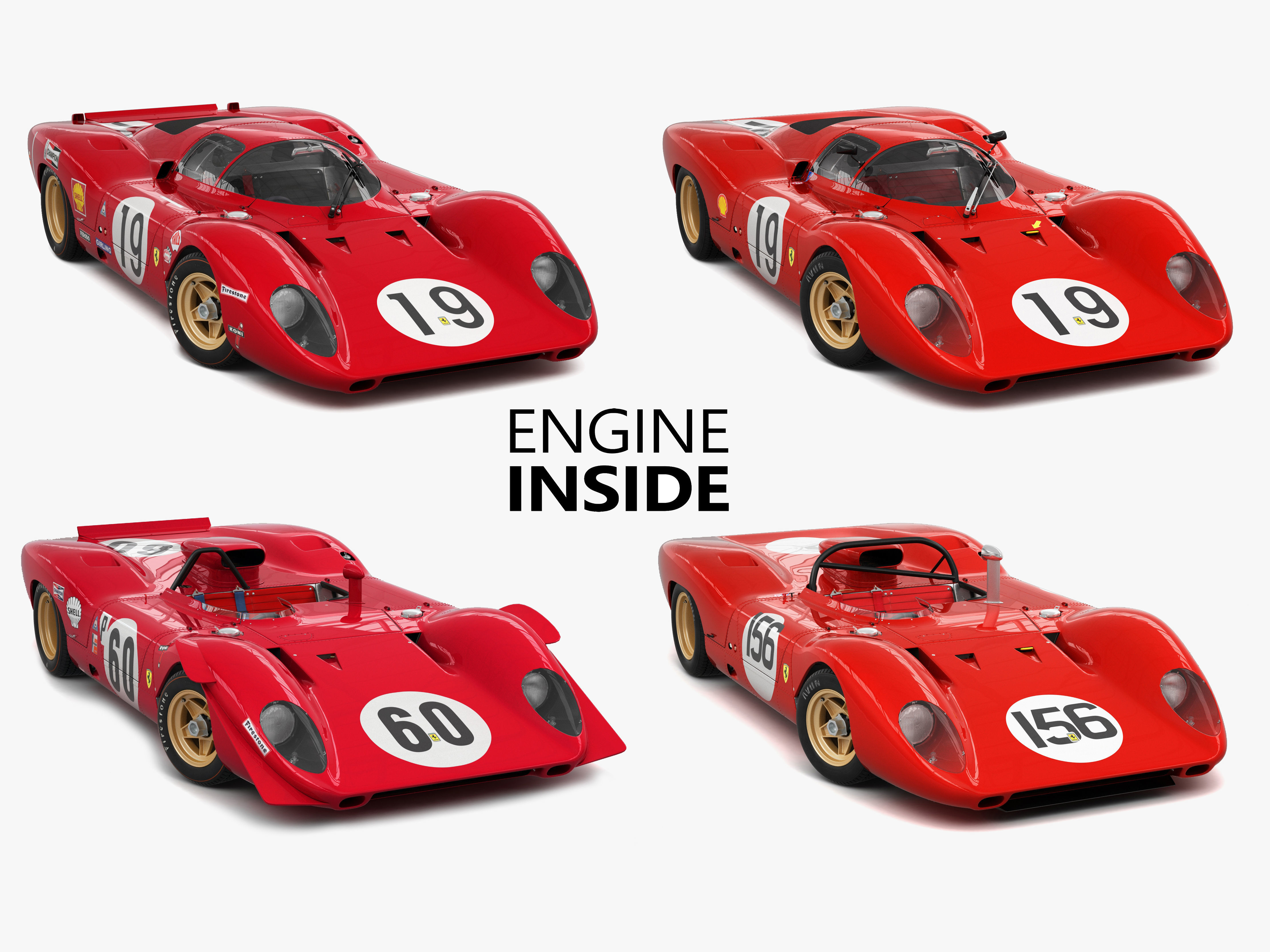 Ferrari 312P Pack Collection | CGTrader