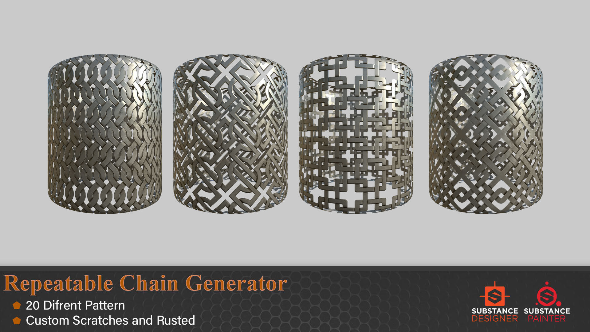 Repeatable Chain Generator 3D model | CGTrader