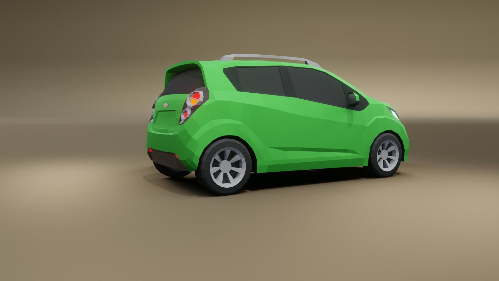 3D model Chevrolet Spark low poly 3D model VR / AR / low-poly | CGTrader