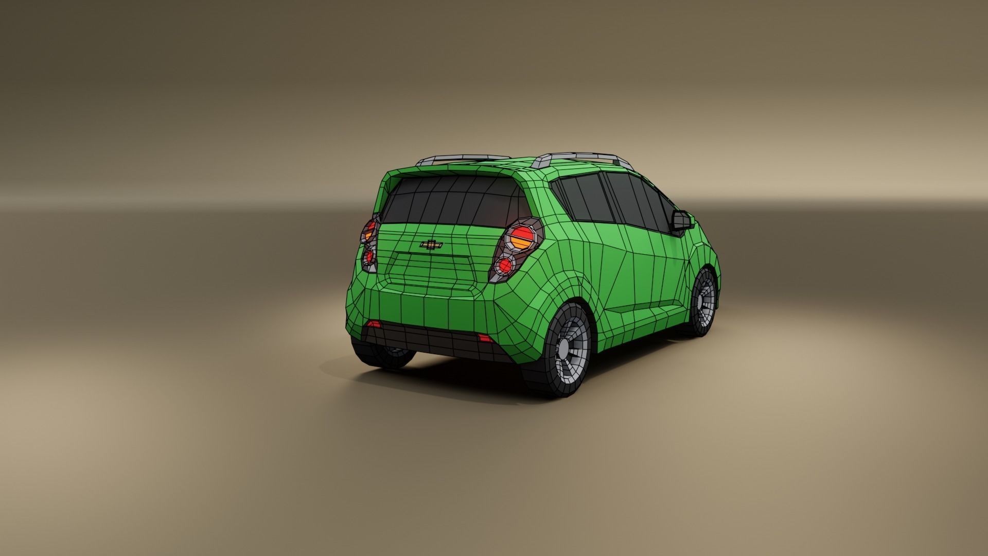 3D model Chevrolet Spark low poly 3D model VR / AR / low-poly | CGTrader