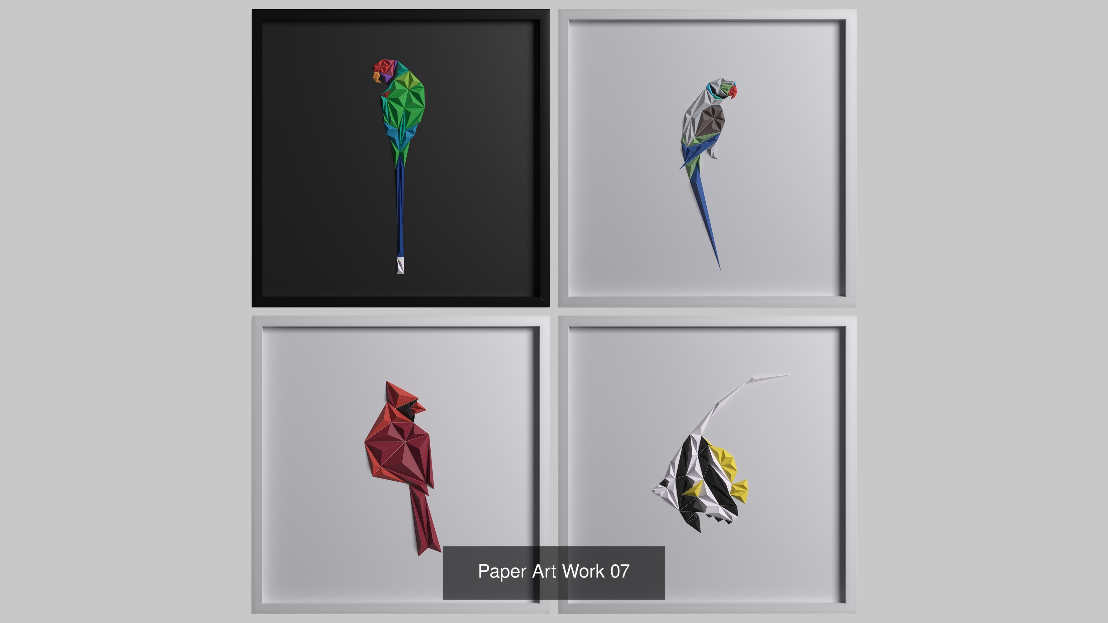 Paper Art Work 3D Model Collection | CGTrader