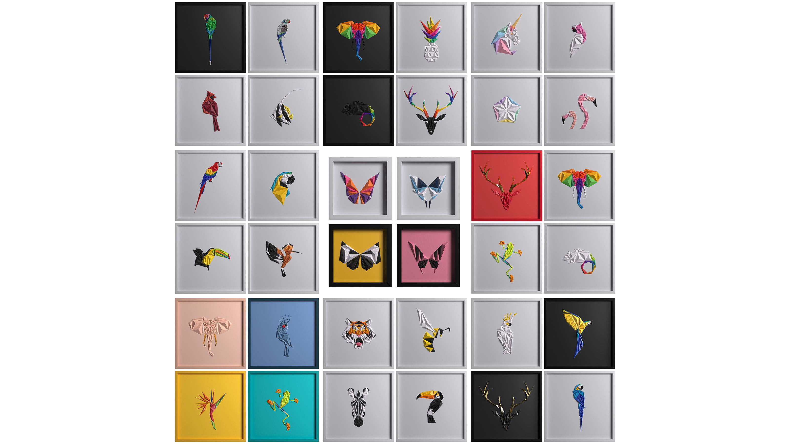 Paper Art Work 3D Model Collection | CGTrader