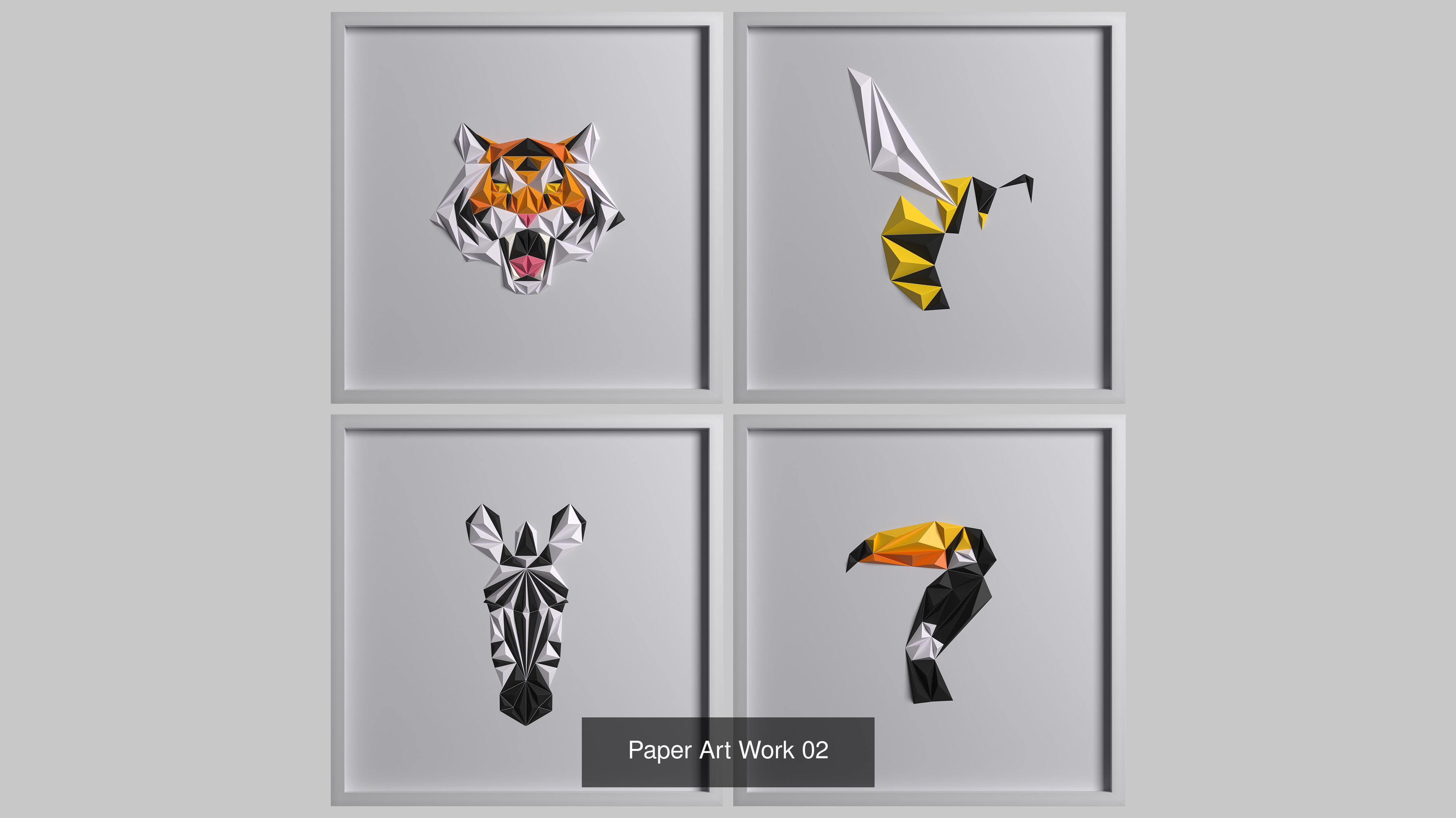 Paper Art Work 3D Model Collection | CGTrader