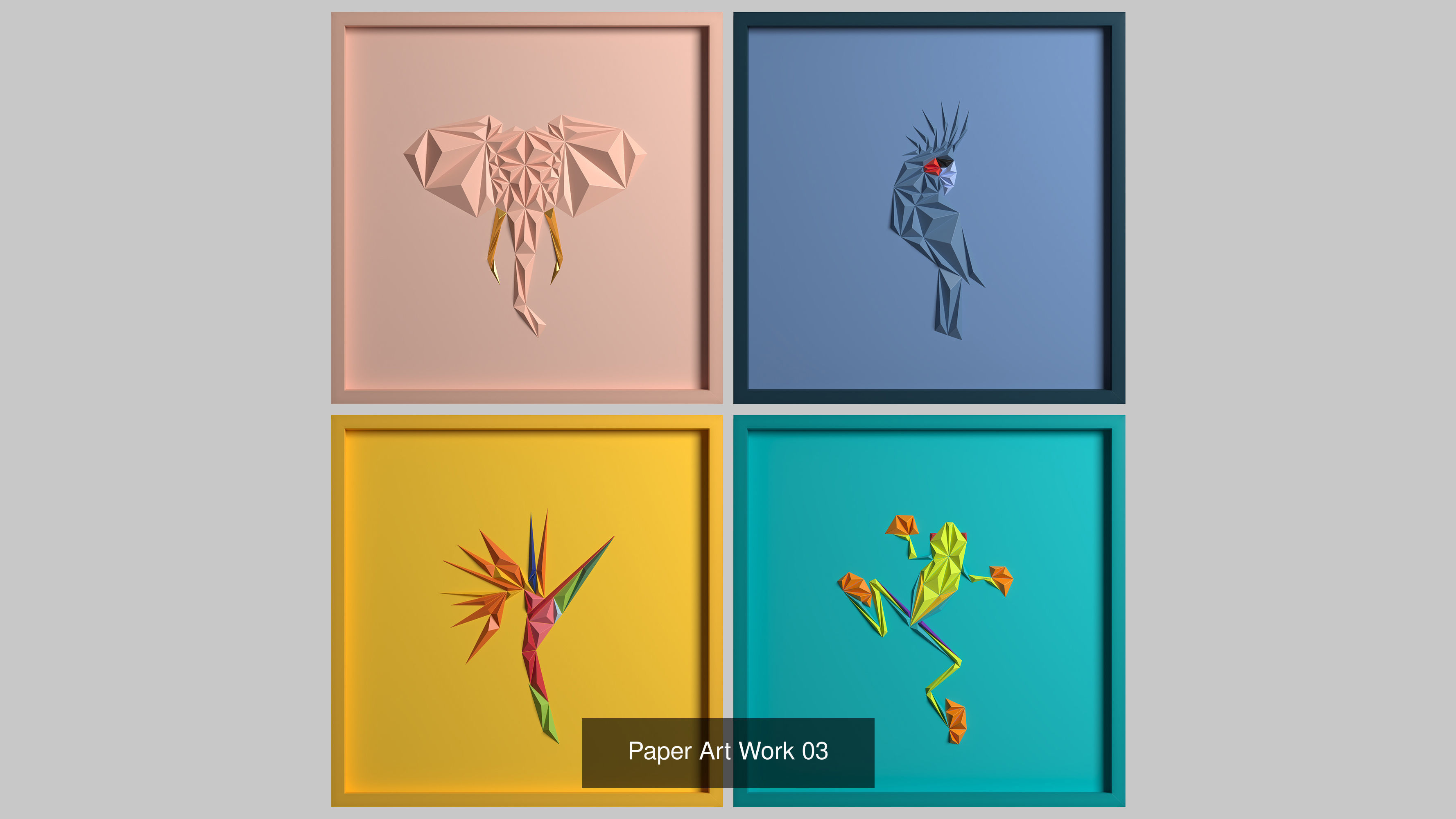 Paper Art Work 3D Model Collection | CGTrader