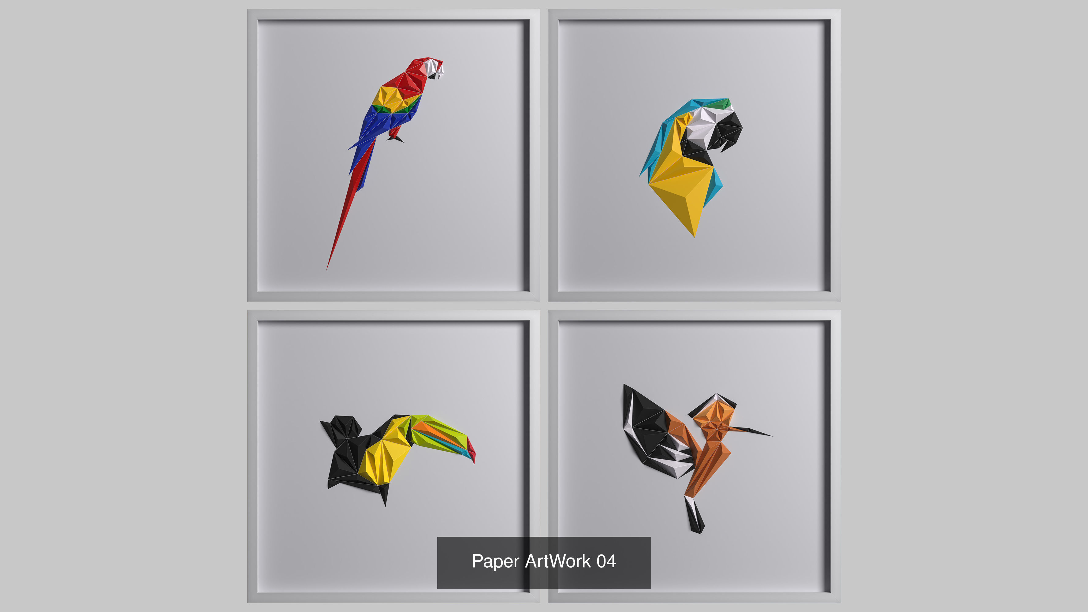 Paper Art Work 3D Model Collection | CGTrader