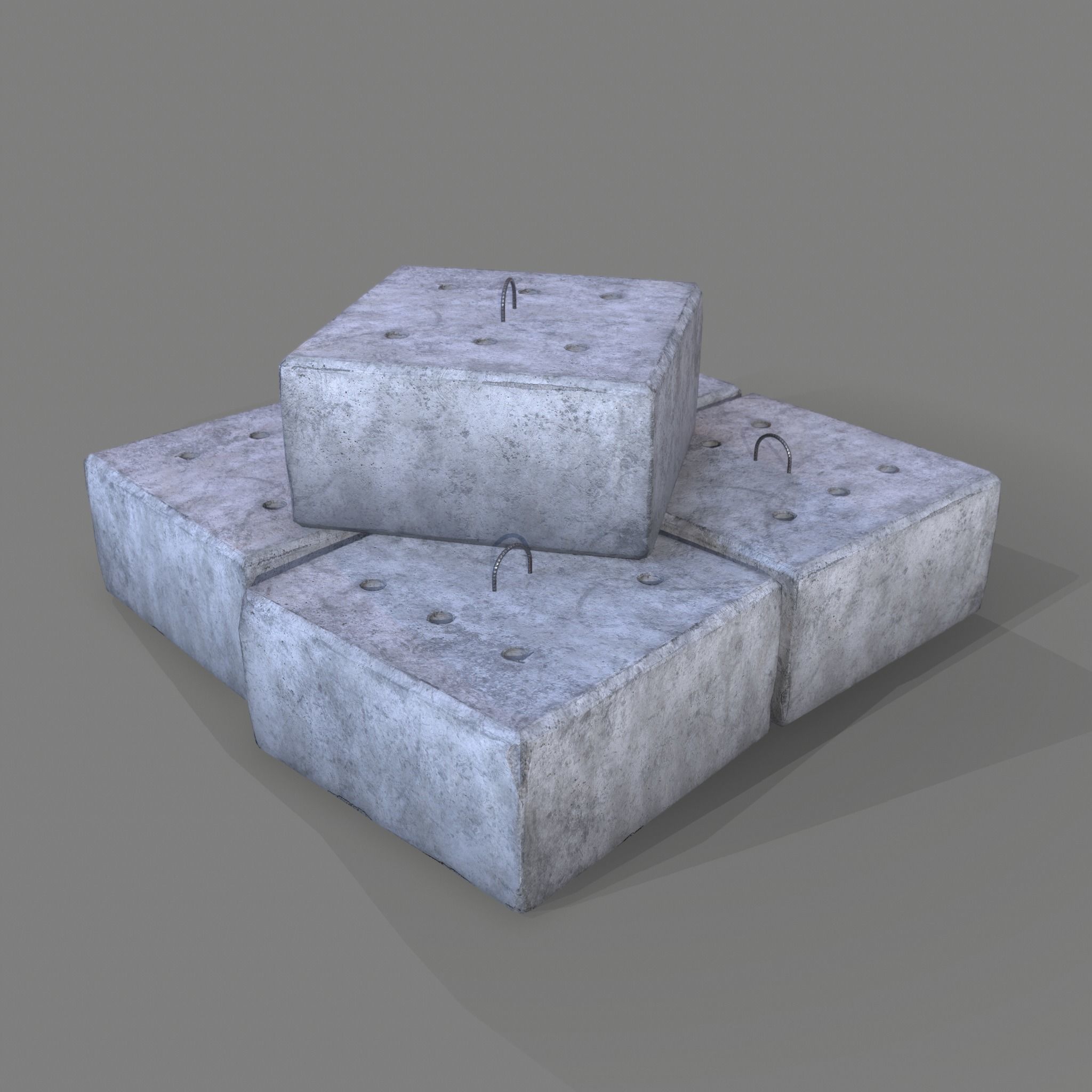 3D model Concrete Block VR / AR / low-poly | CGTrader