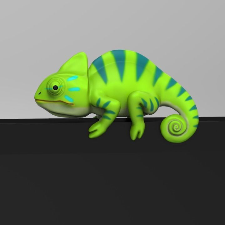 Chameleon for Monitor Climb STL 3D model 3D printable | CGTrader