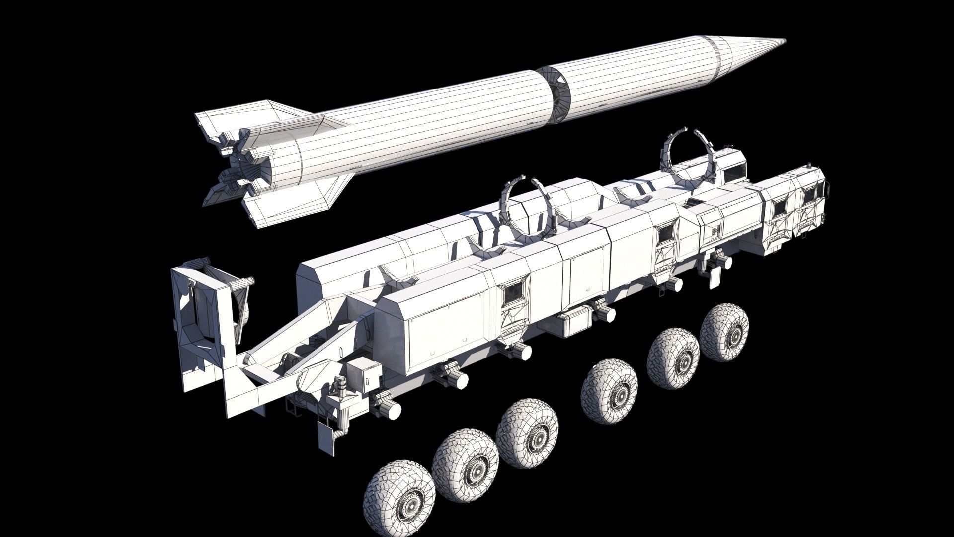 Shaheen-2 missile launcher 3D model | CGTrader