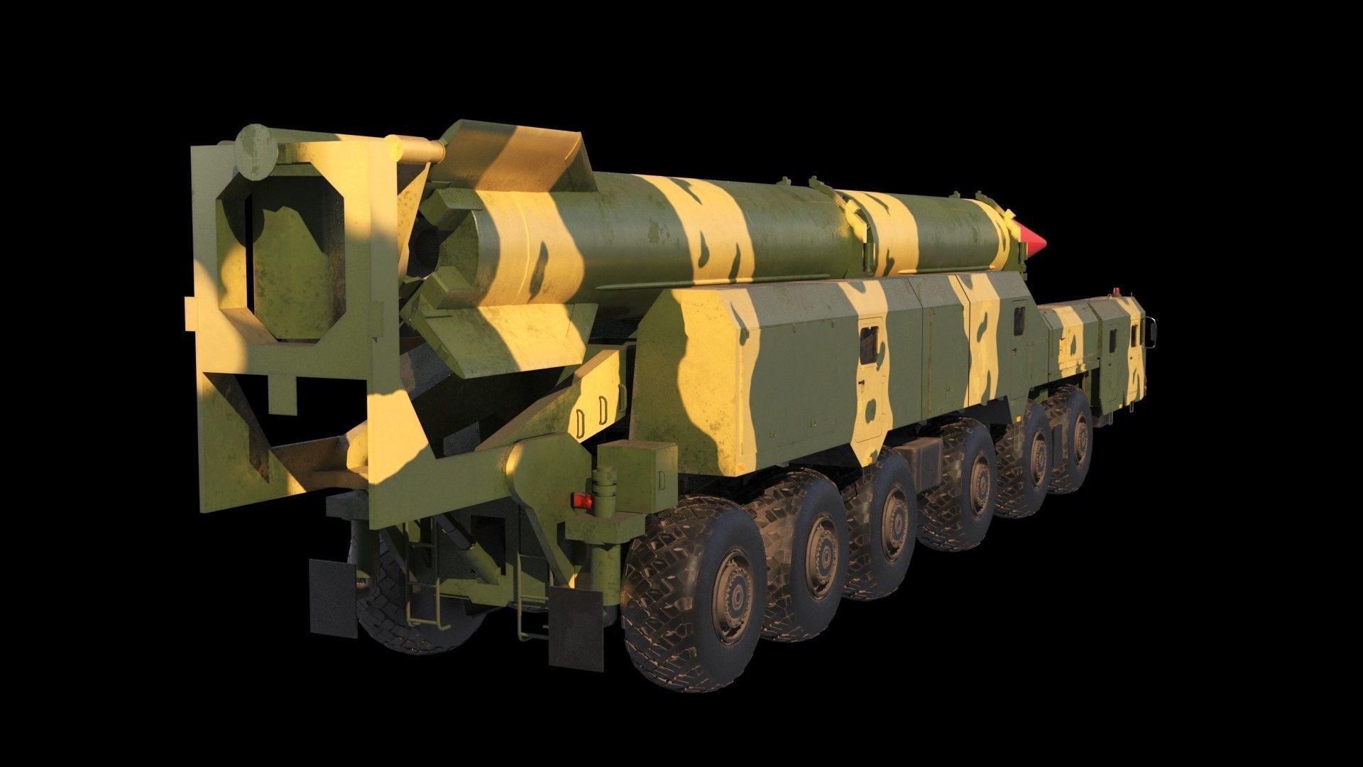 Shaheen-2 missile launcher 3D model | CGTrader