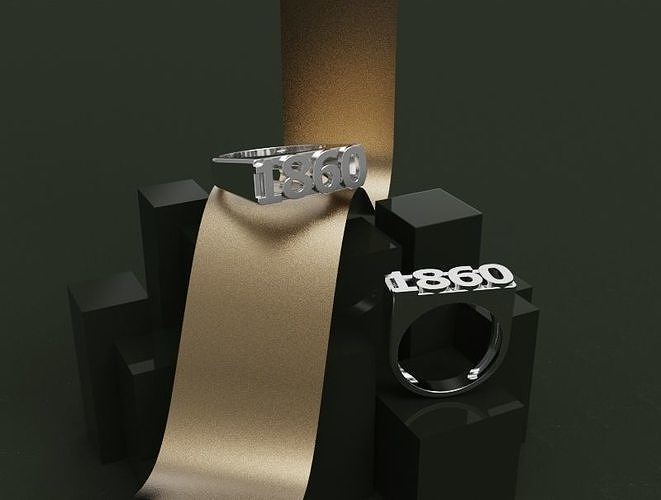 year ring 1860 3D model 3D printable | CGTrader