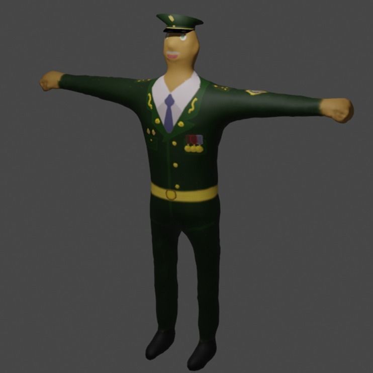 Army Officer free VR / AR / low-poly 3D model rigged | CGTrader
