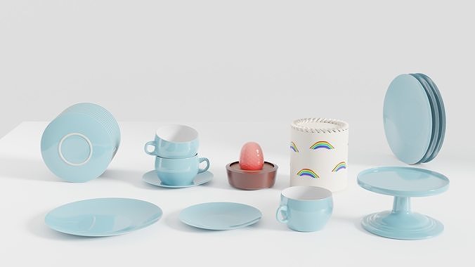 Tea bundle free 3D model | CGTrader