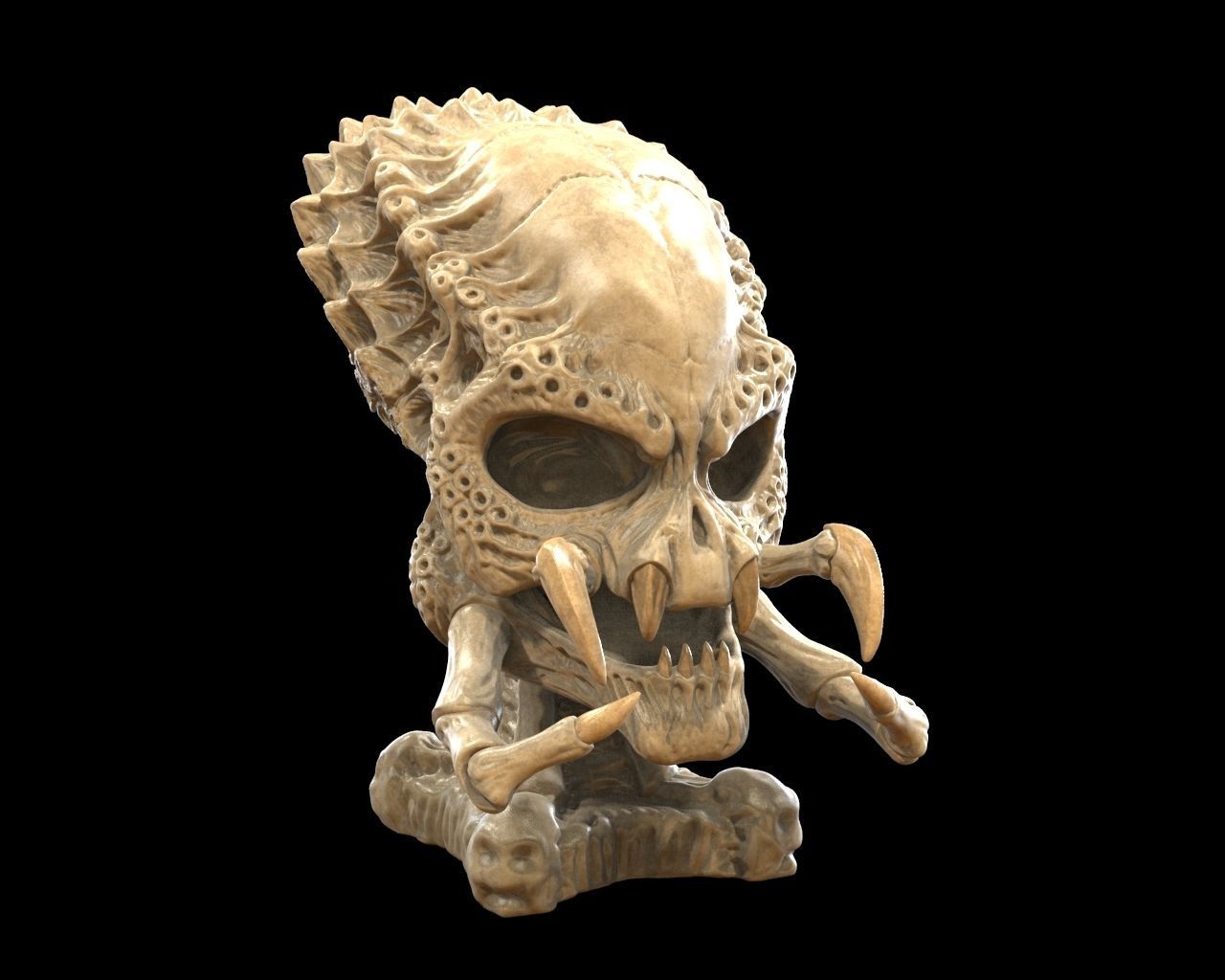 Predator Skull 3D model 3D printable | CGTrader