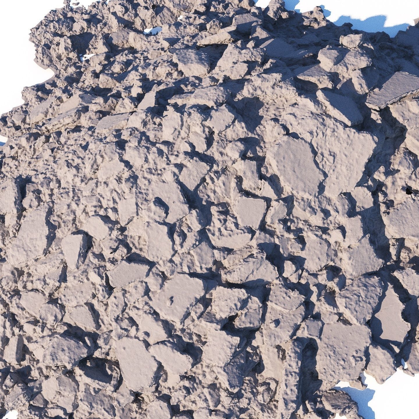 Pile of broken asphalt 3D model | CGTrader