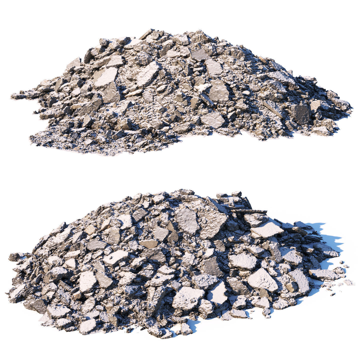 Pile of broken asphalt 3D model | CGTrader