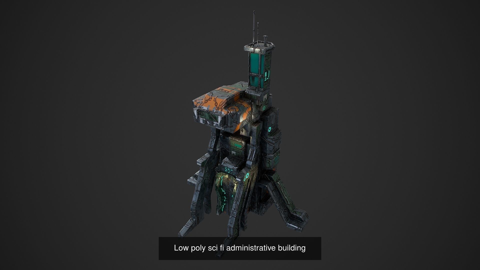 Low poly Sci fi buildings pack 3D Model Collection | CGTrader