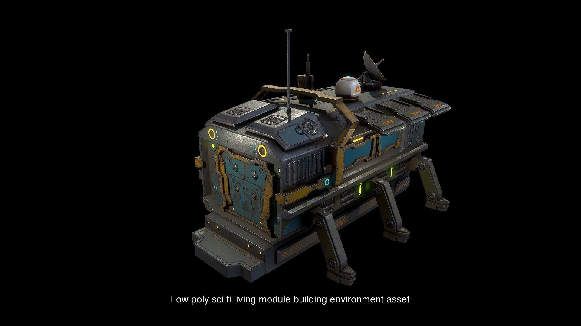 Low poly Sci fi buildings pack 3D Model Collection | CGTrader