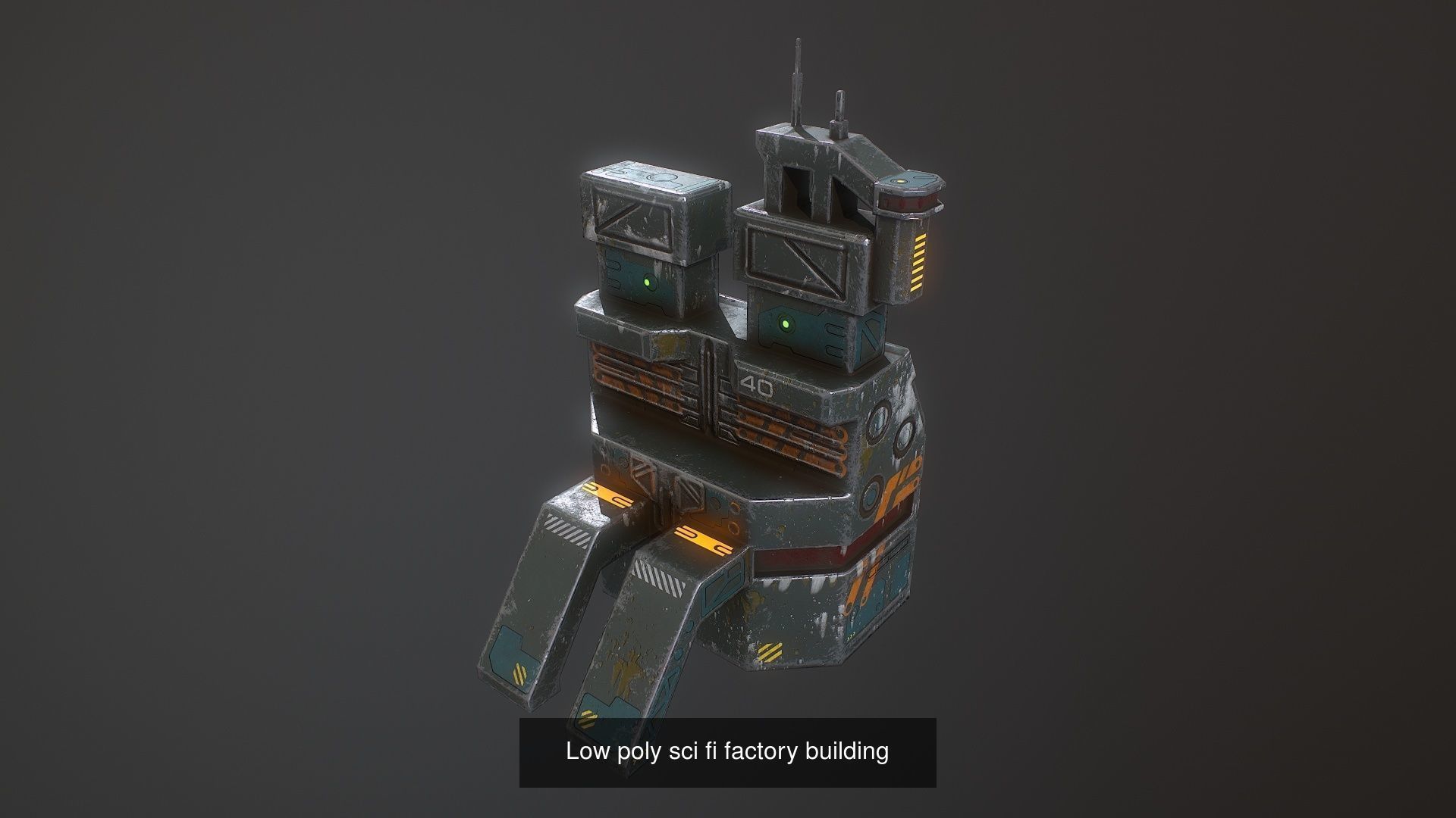 Low poly Sci fi buildings pack 3D Model Collection | CGTrader