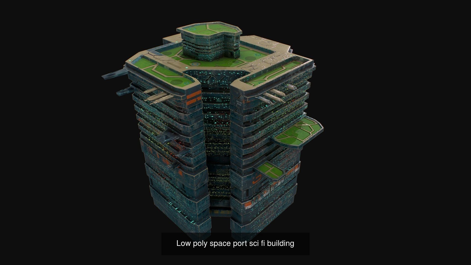 Low poly Sci fi buildings pack 3D Model Collection | CGTrader