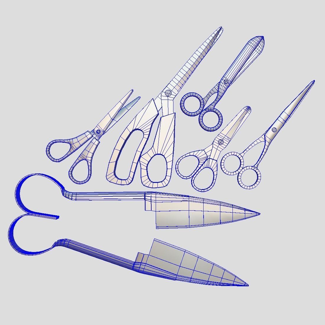 3D model Scissors Pack VR / AR / low-poly | CGTrader