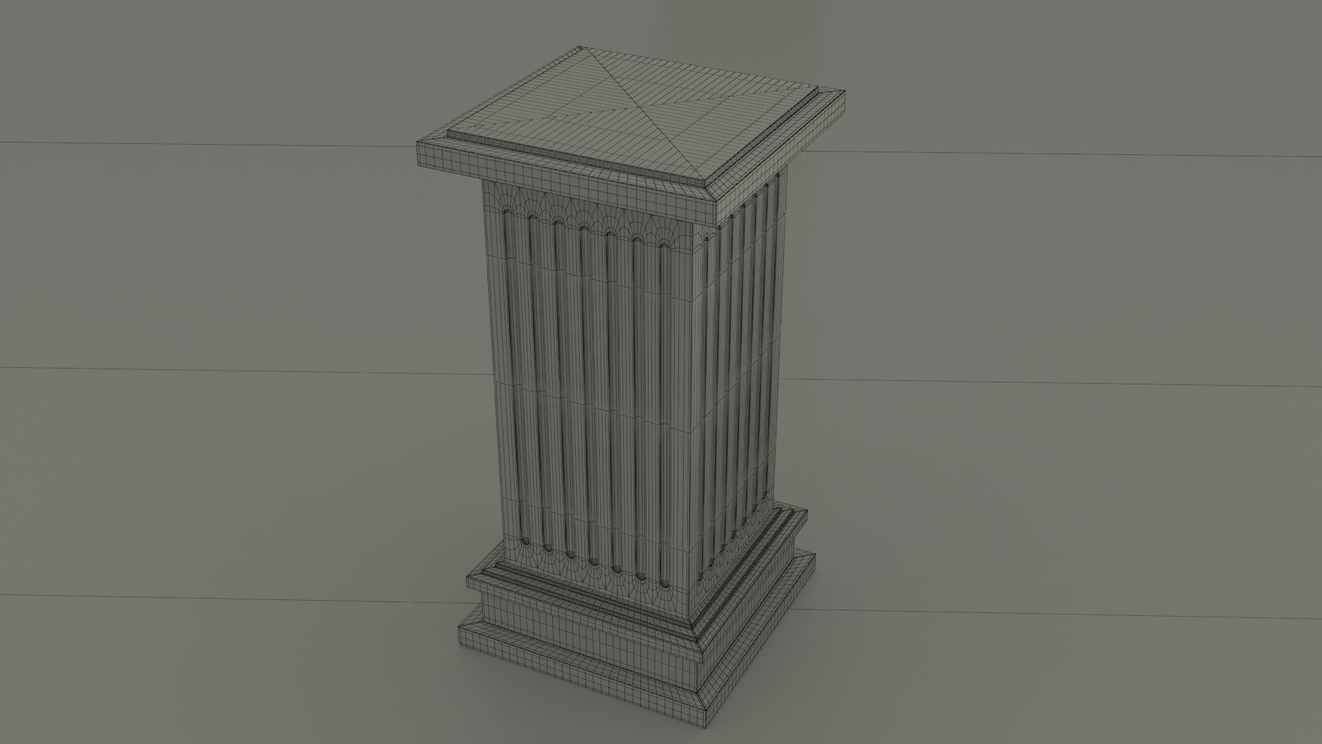 Marble Column uncollapsed with all modifiers for education 3D model ...