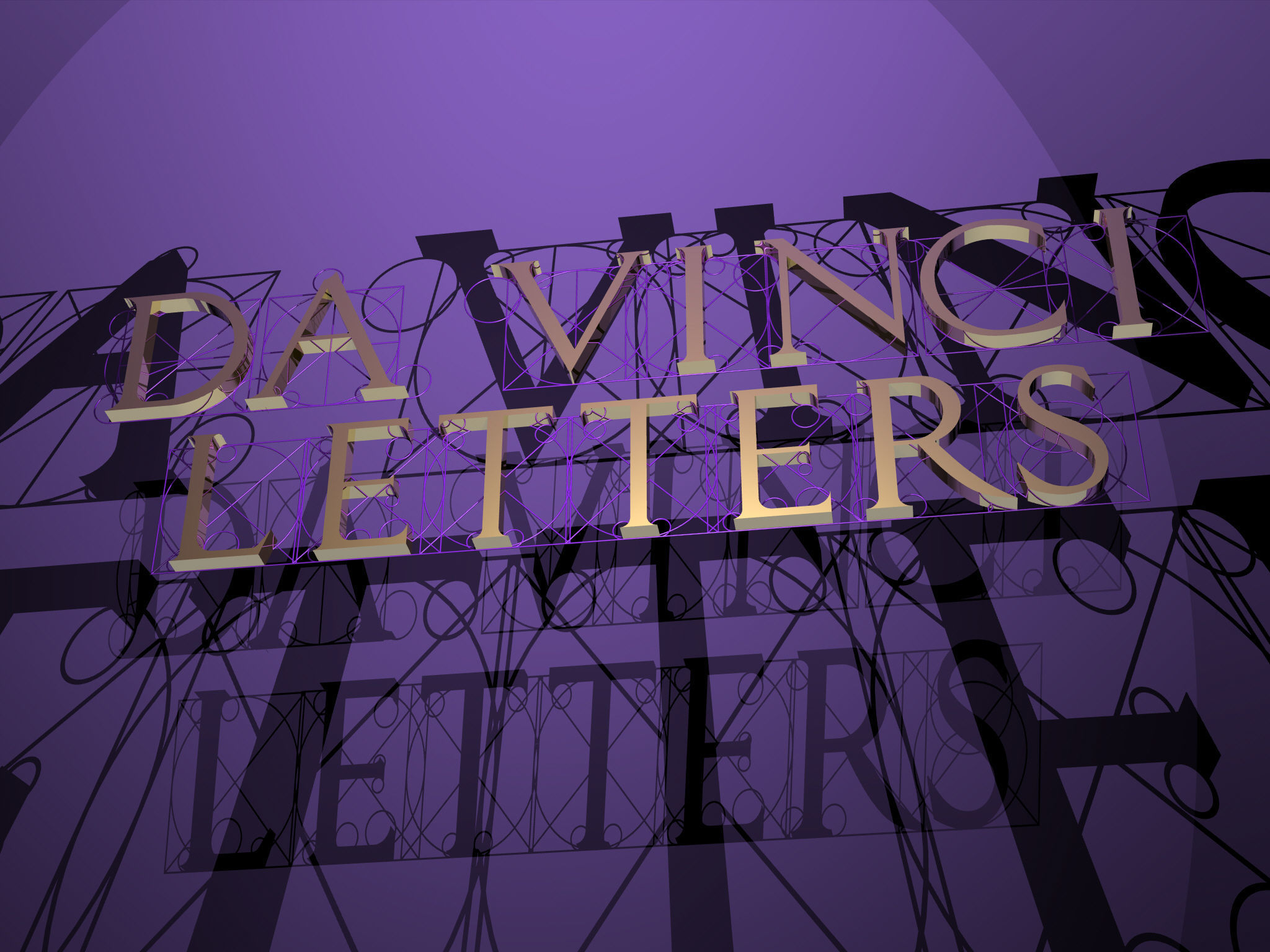 DA VINCI FONT 3D model | CGTrader