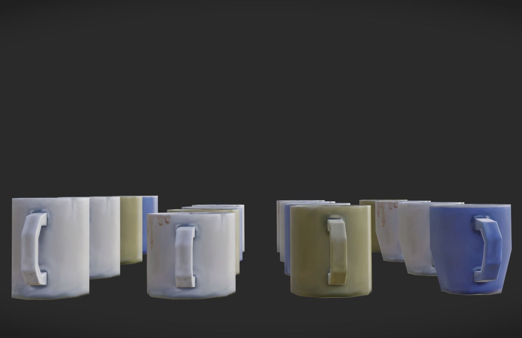3D model Cups - Stylized VR / AR / low-poly | CGTrader