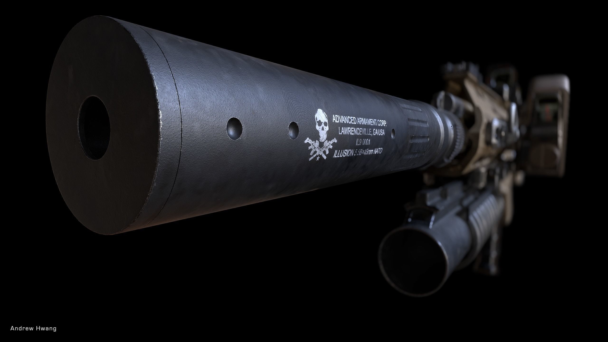 ACR Rifle 2x Color Versions Black and Tan 3D model | CGTrader