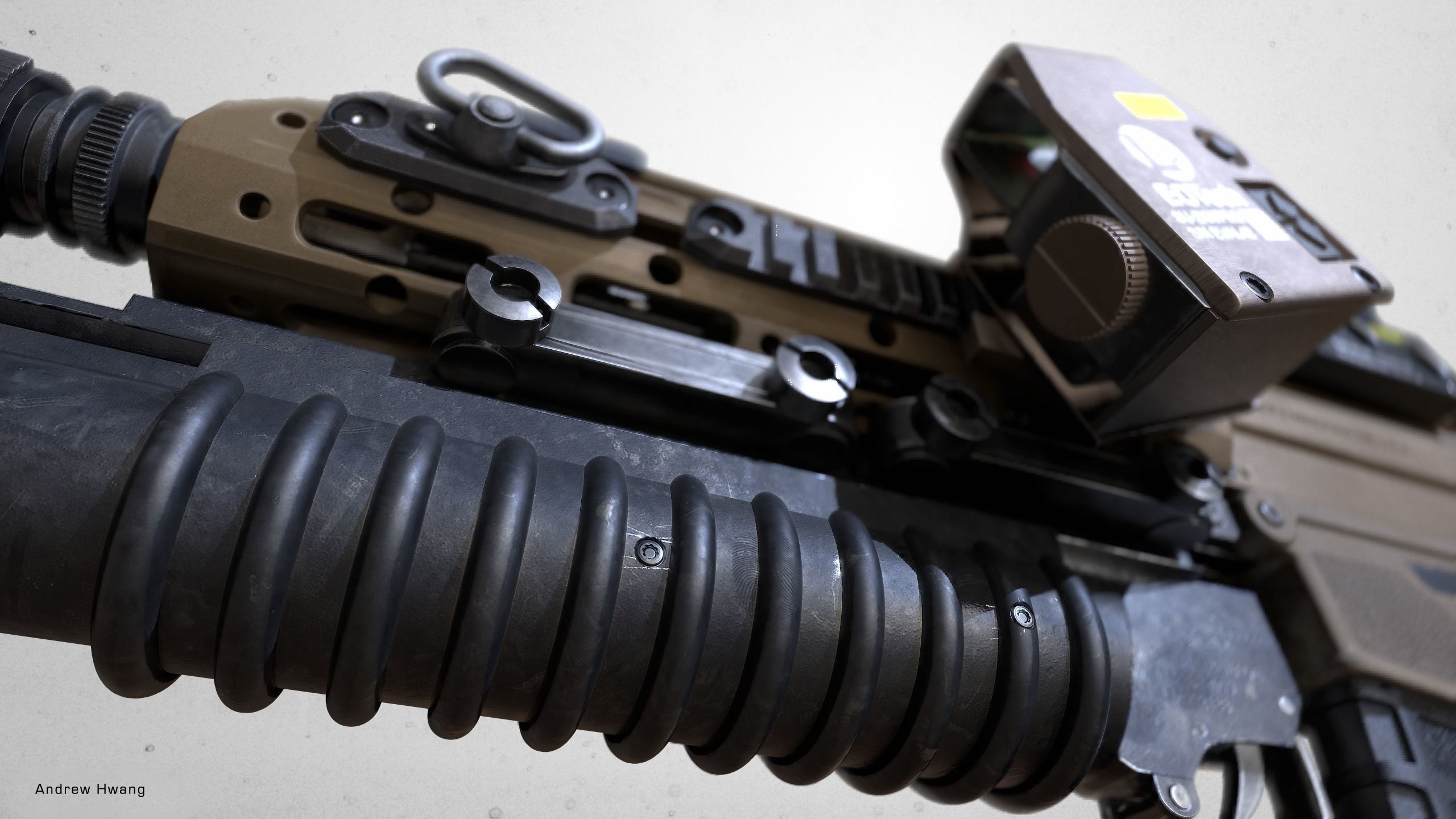 ACR Rifle 2x Color Versions Black and Tan 3D model | CGTrader