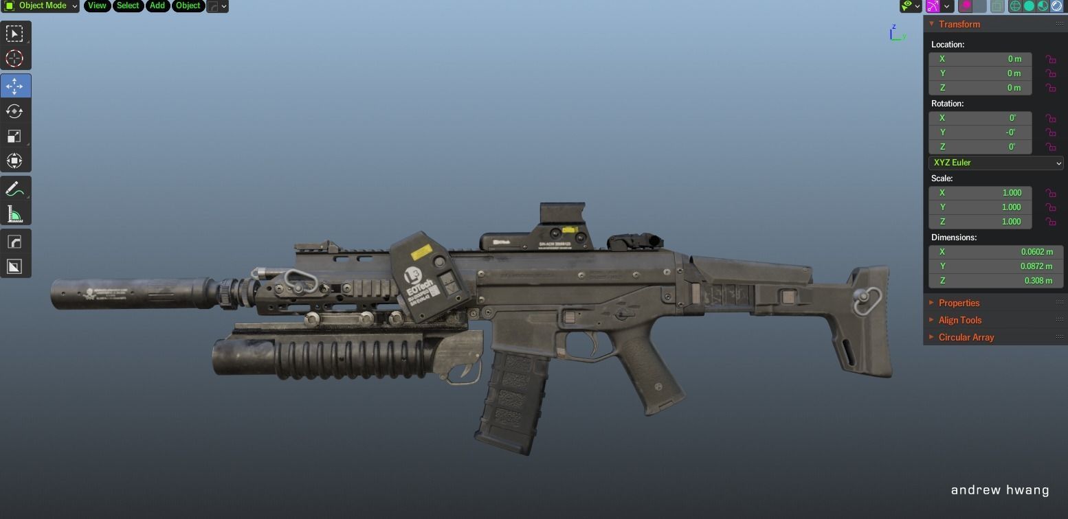 ACR Rifle 2x Color Versions Black and Tan 3D model | CGTrader