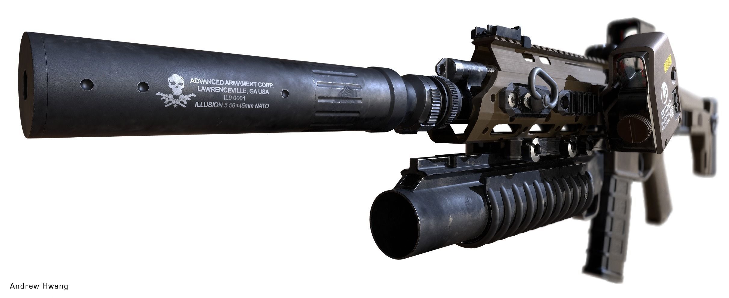 ACR Rifle 2x Color Versions Black and Tan 3D model | CGTrader
