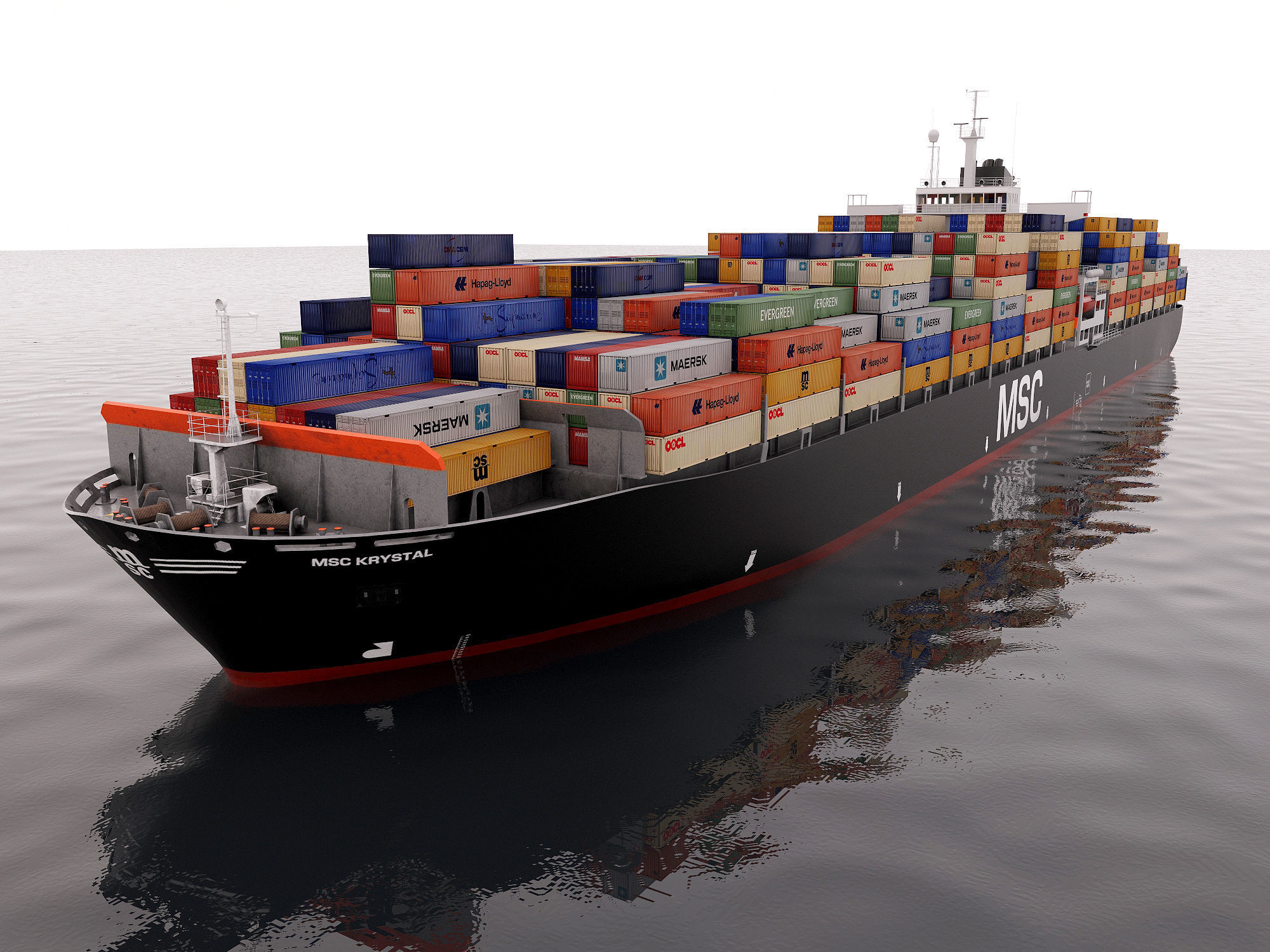 3D model Container ship lowpoly VR / AR / low-poly | CGTrader