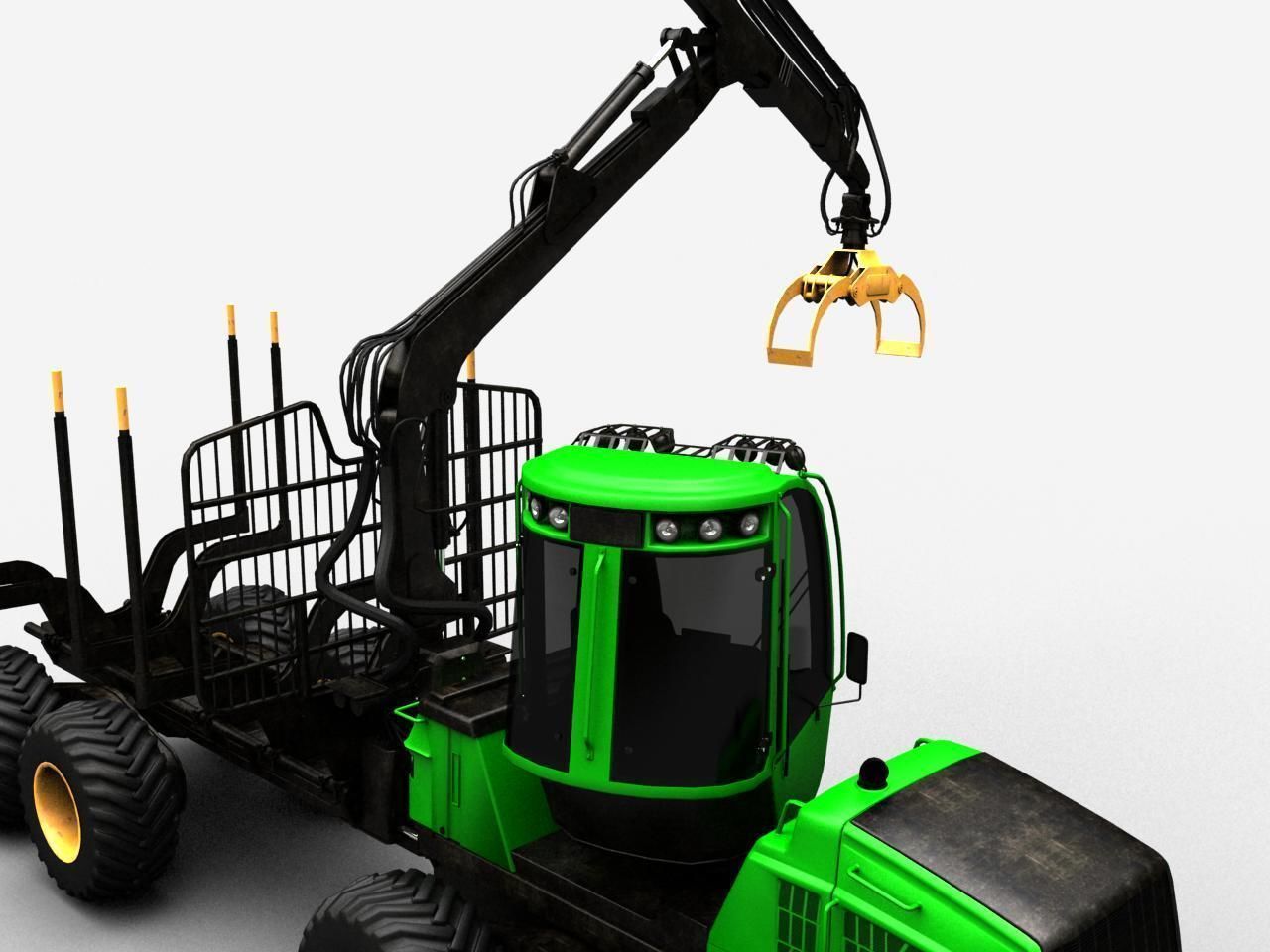 3D model Forwarder John Deere VR / AR / low-poly | CGTrader