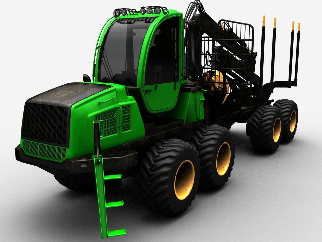 3D model Forwarder John Deere VR / AR / low-poly | CGTrader