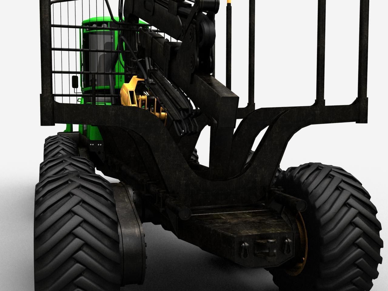 3D model Forwarder John Deere VR / AR / low-poly | CGTrader