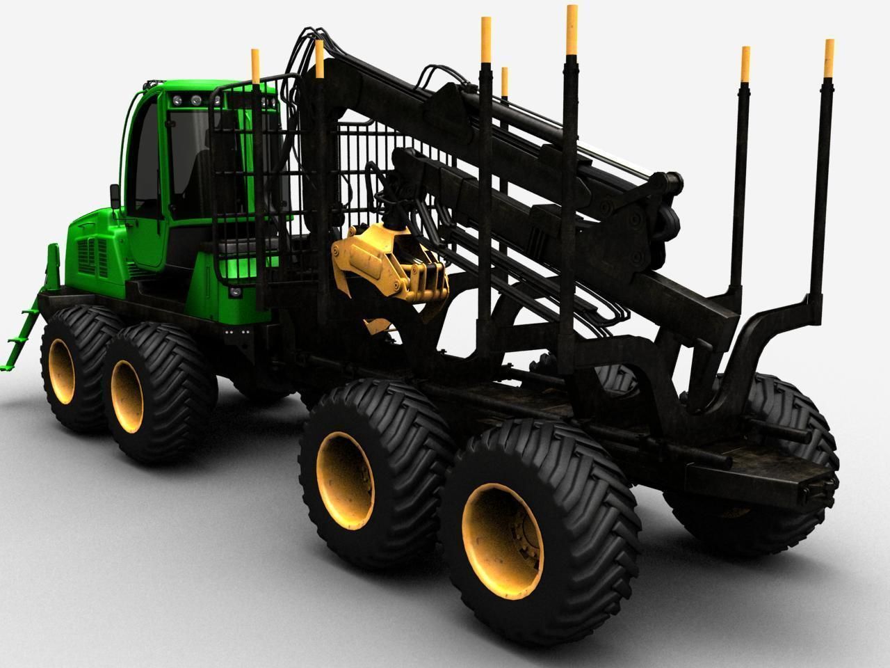 3D model Forwarder John Deere VR / AR / low-poly | CGTrader