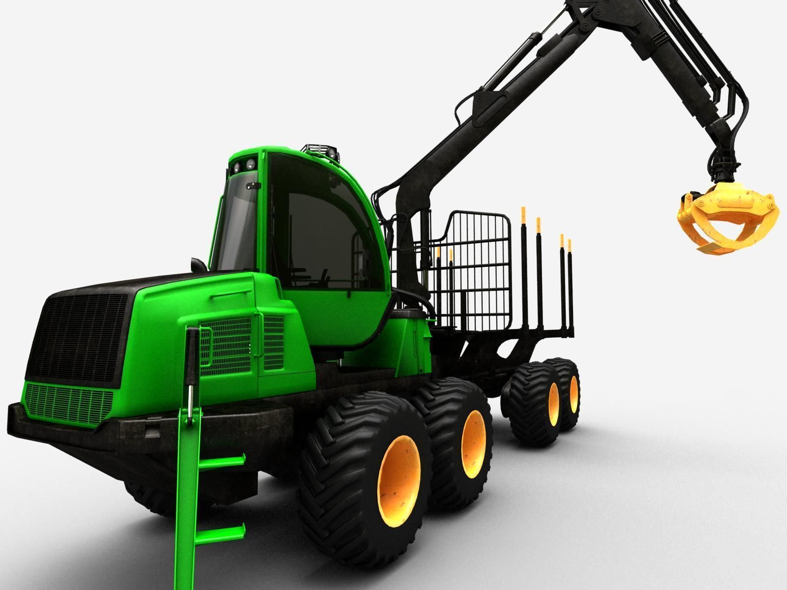 3D model Forwarder John Deere VR / AR / low-poly | CGTrader
