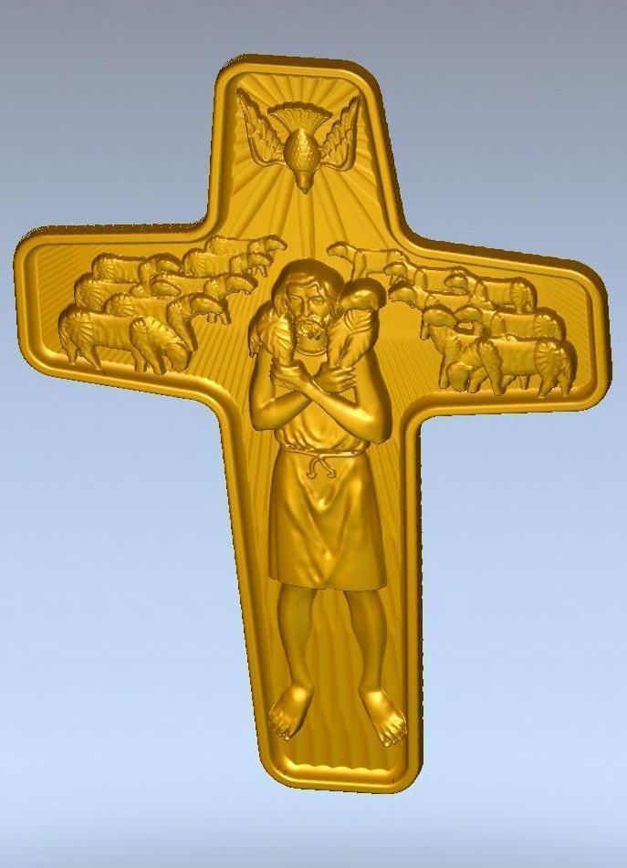Cross of the Good Shepherd 3D model 3D printable | CGTrader
