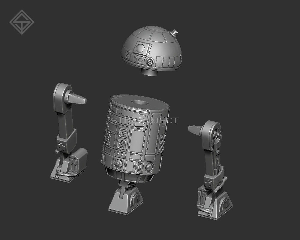 Astromech droid 3D model 3D printable | CGTrader