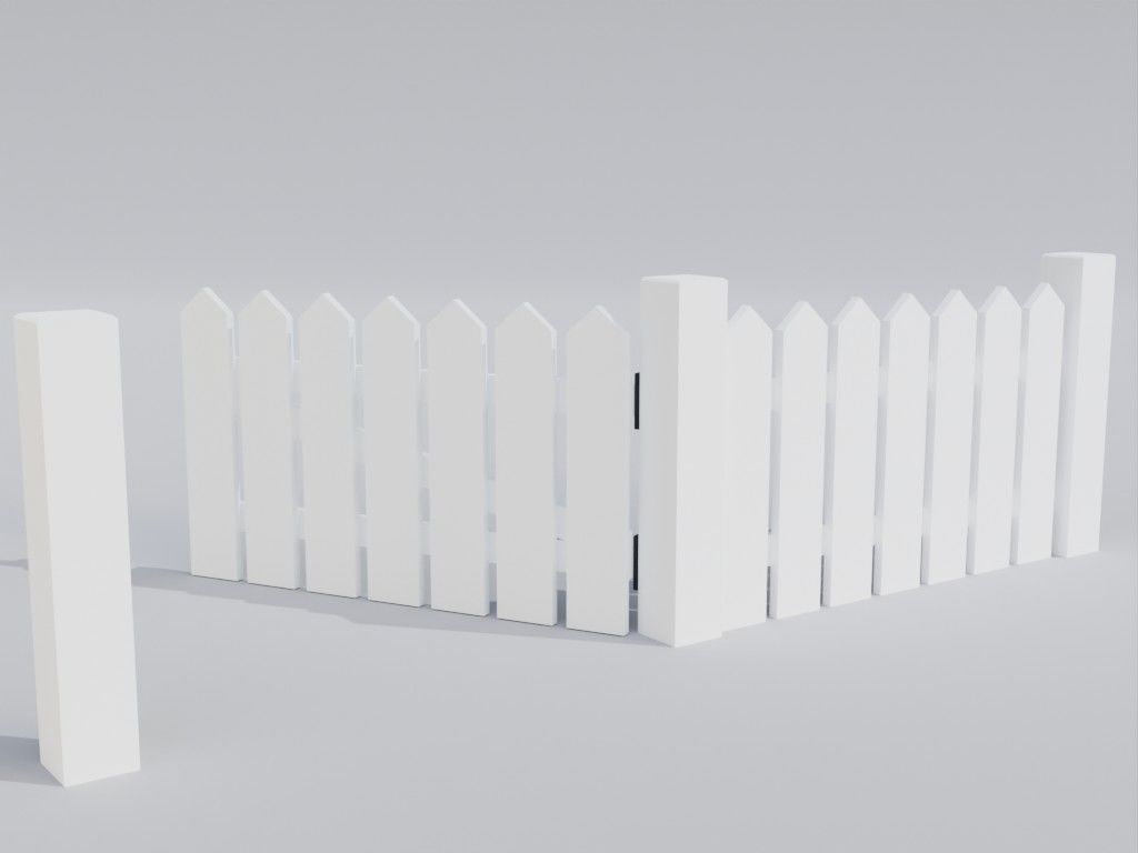 3D model Low poly set of fences VR / AR / low-poly | CGTrader